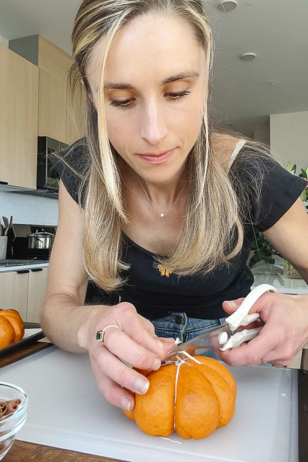 Pumpkin Shaped Sourdough Bagels - Jesha's