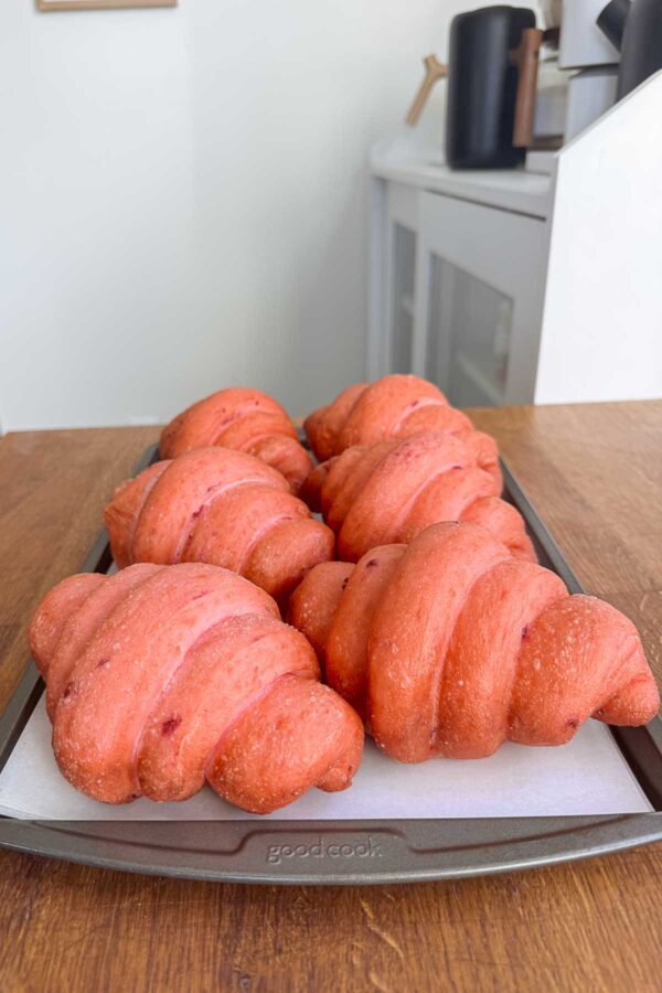 Raspberry Croissant Sourdough Donuts - Jesha's